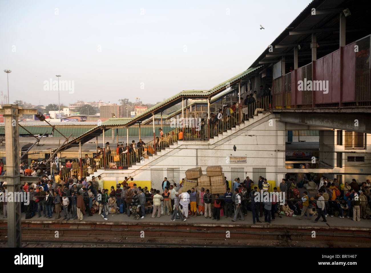 New delhi train station crowded with passengers hi-res stock ...
