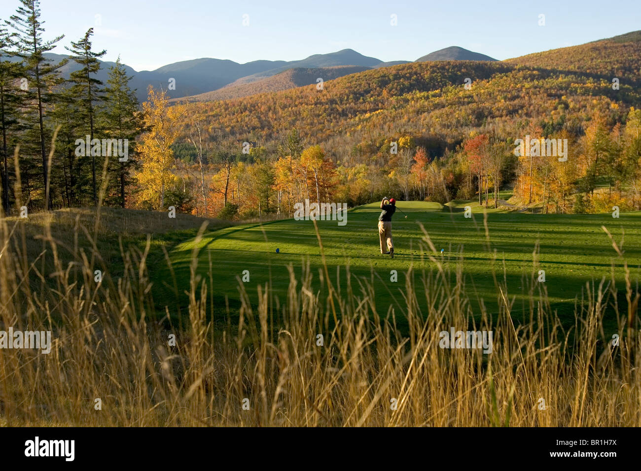 Golfing at Sunday River Stock Photo - Alamy