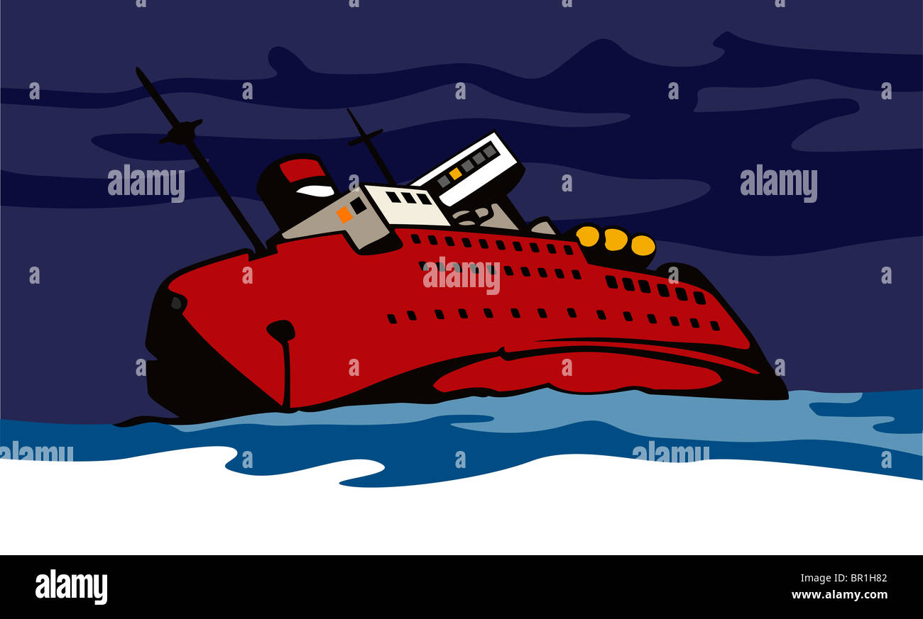 Sinking Navy Ship Cartoon