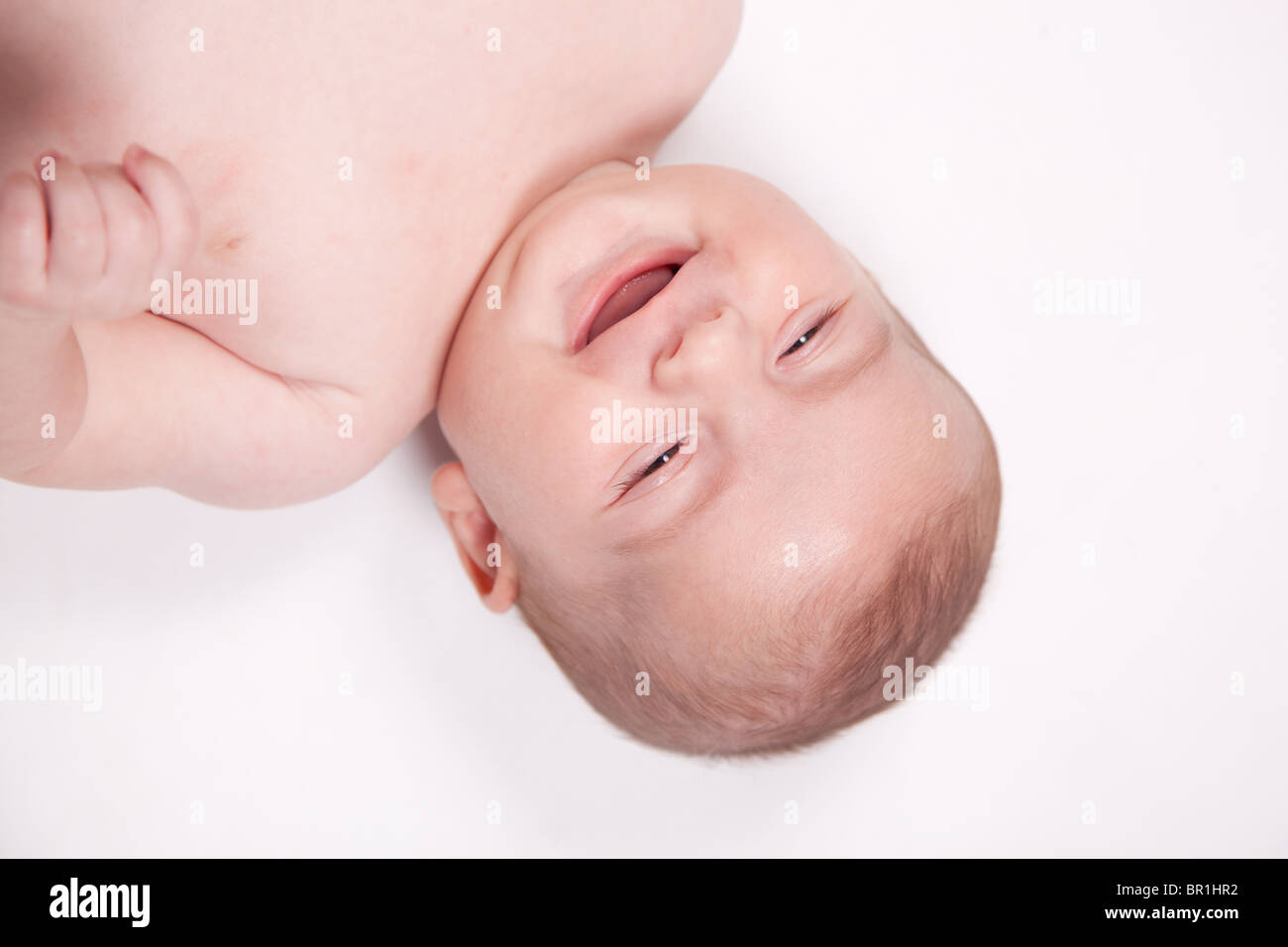 Studio portrait of a 3 month old baby boy Stock Photo - Alamy