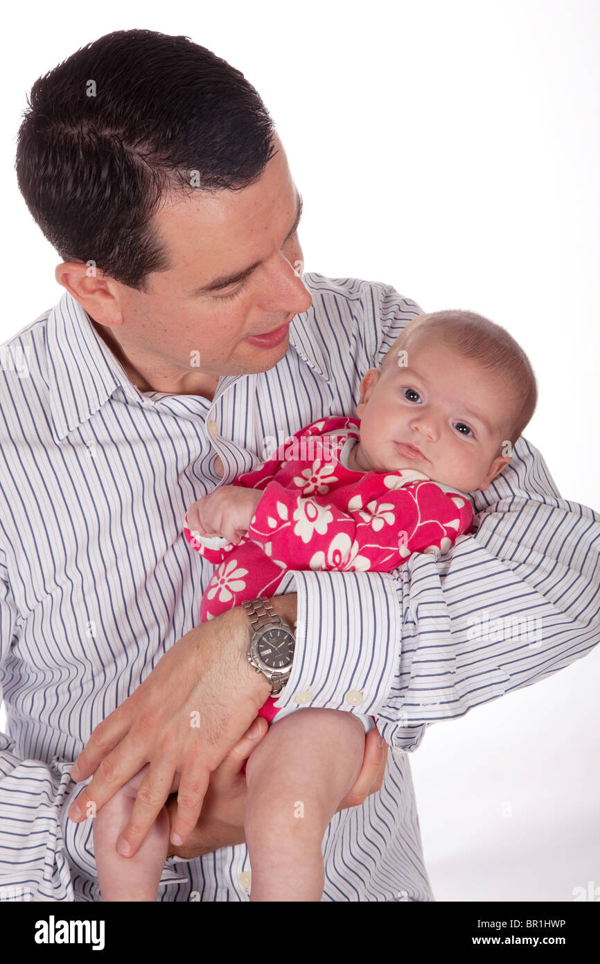 Dad with young baby Stock Photo - Alamy