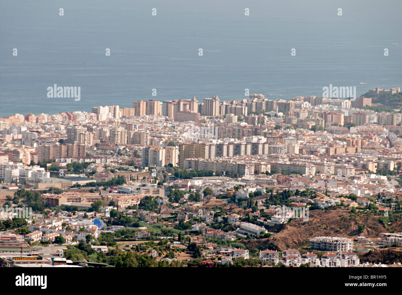 fuengirola spain costa del sol with rows of tower blocks and apartments ...