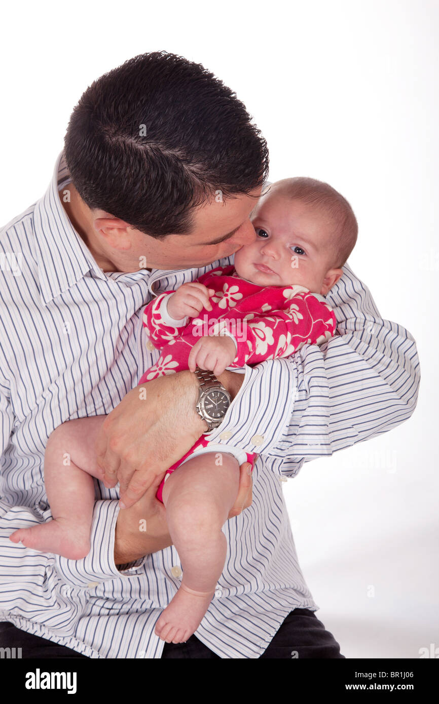 Dad with young baby Stock Photo - Alamy