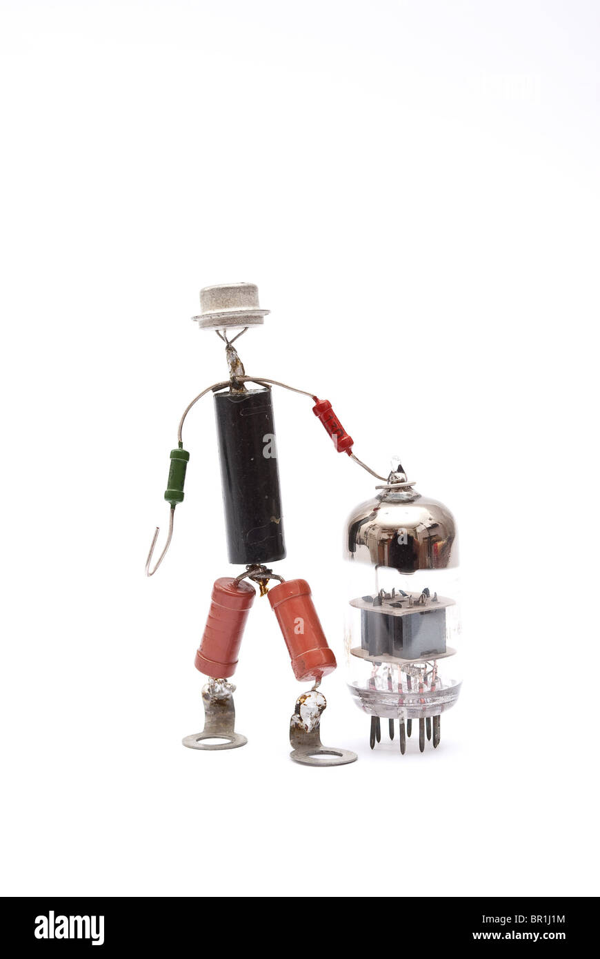 Electronic man with vacuum tube Stock Photo - Alamy