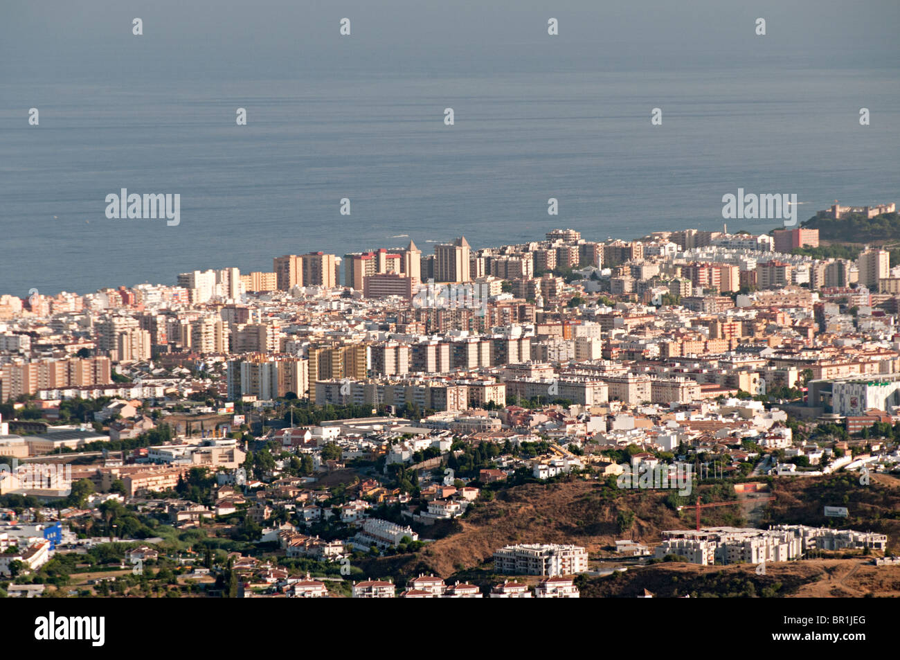 fuengirola spain costa del sol with rows of tower blocks and apartments ...