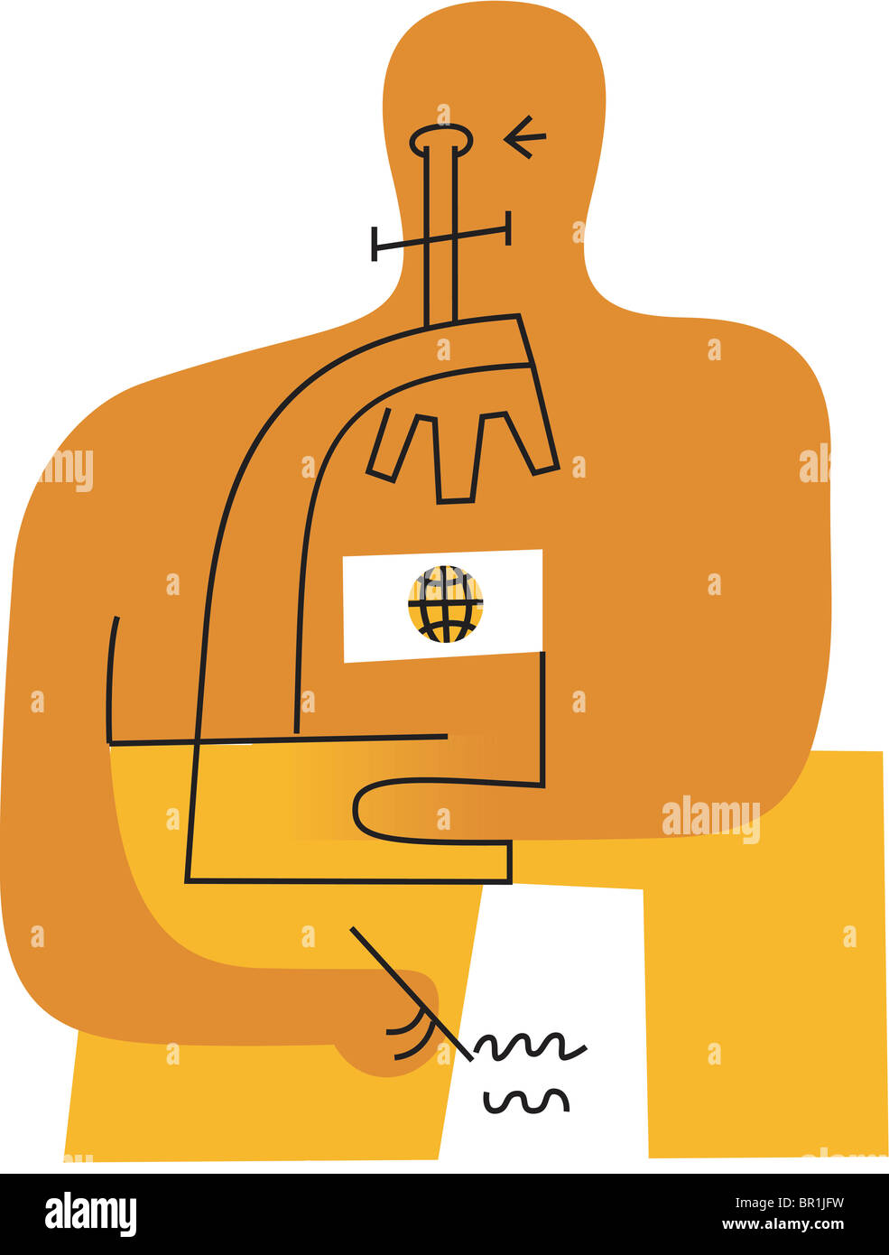 Examining something under the microscope hi-res stock photography and ...