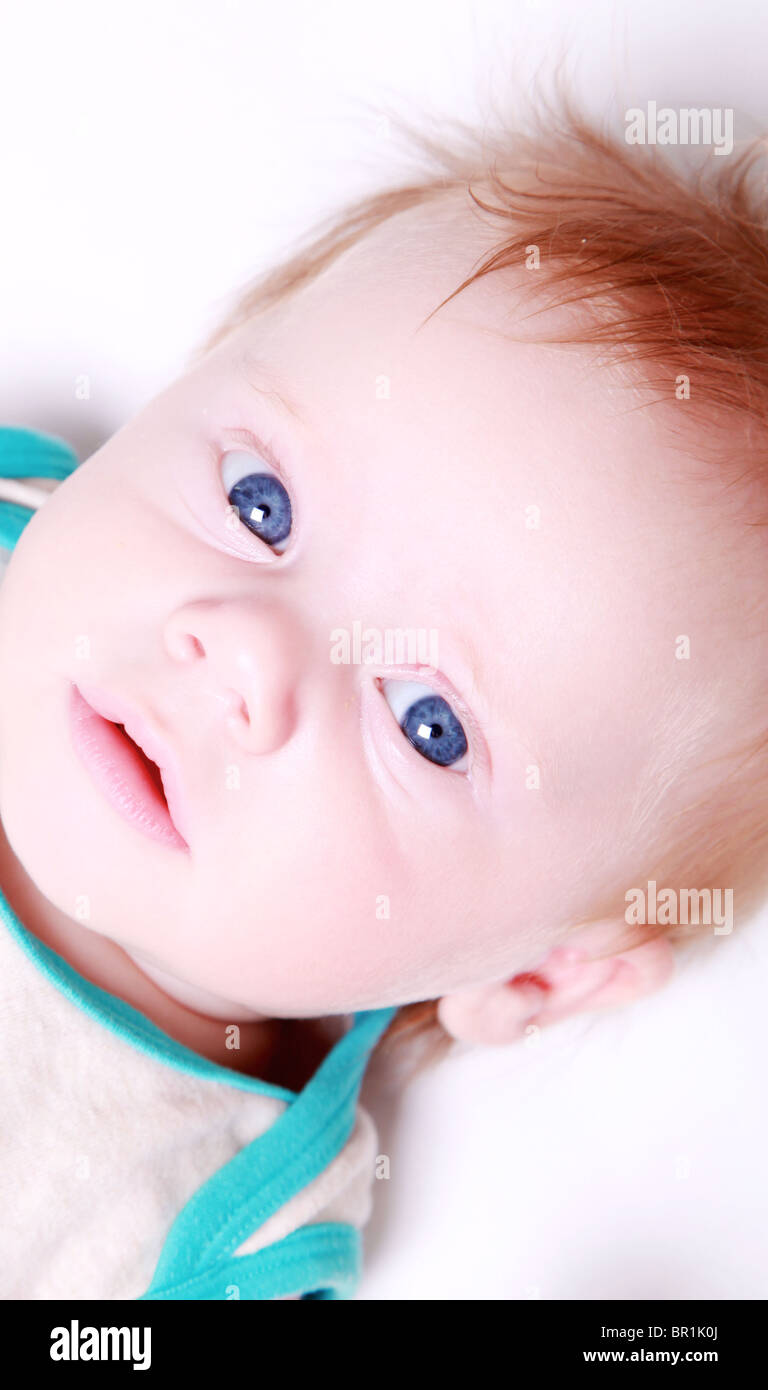 Studio portrait of a 3 month old baby boy Stock Photo - Alamy