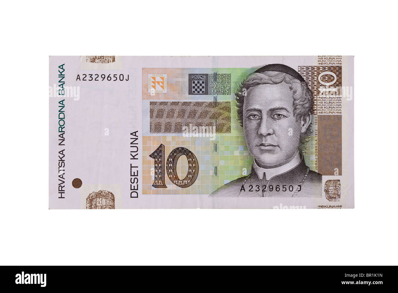 Croatian ten kuna bill Stock Photo - Alamy