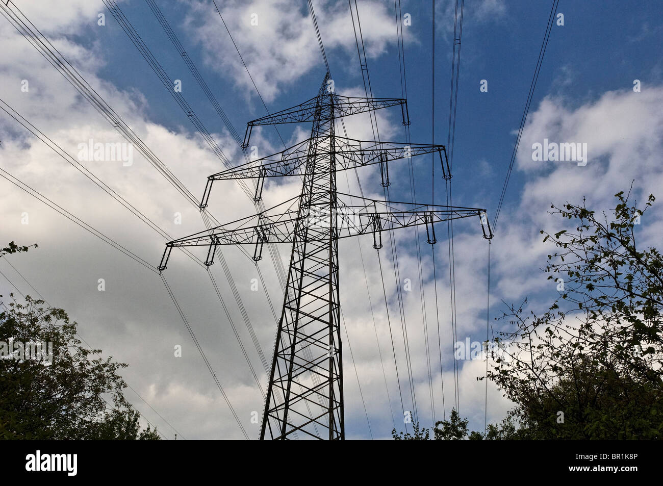 High voltage transmission line Stock Photo - Alamy