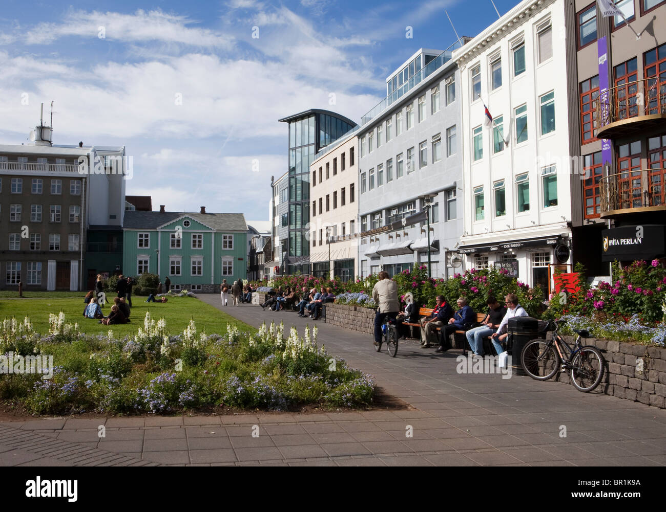 Austurvoellur Square, Old Reykjavik, Iceland Stock Photo - Alamy