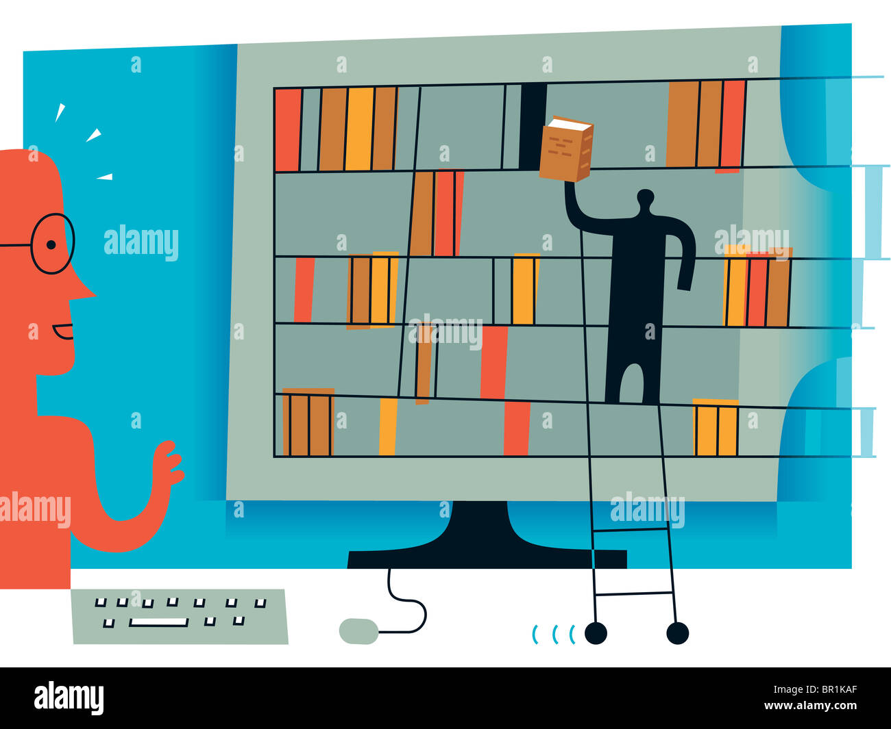 Platform ladder library hi-res stock photography and images - Alamy