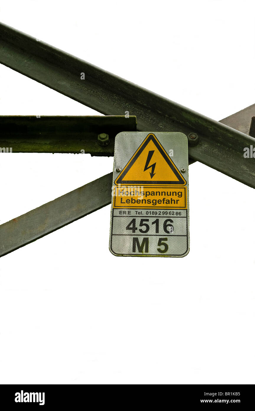 Power line electric high voltage Cut Out Stock Images & Pictures - Alamy
