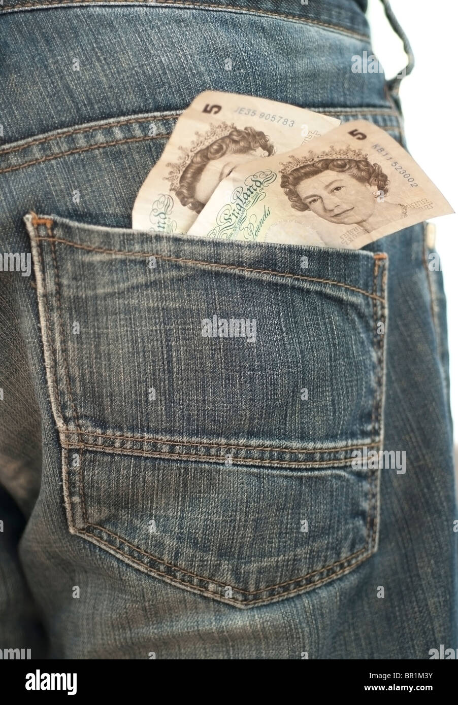 Money in Back Pocket Stock Photo - Alamy