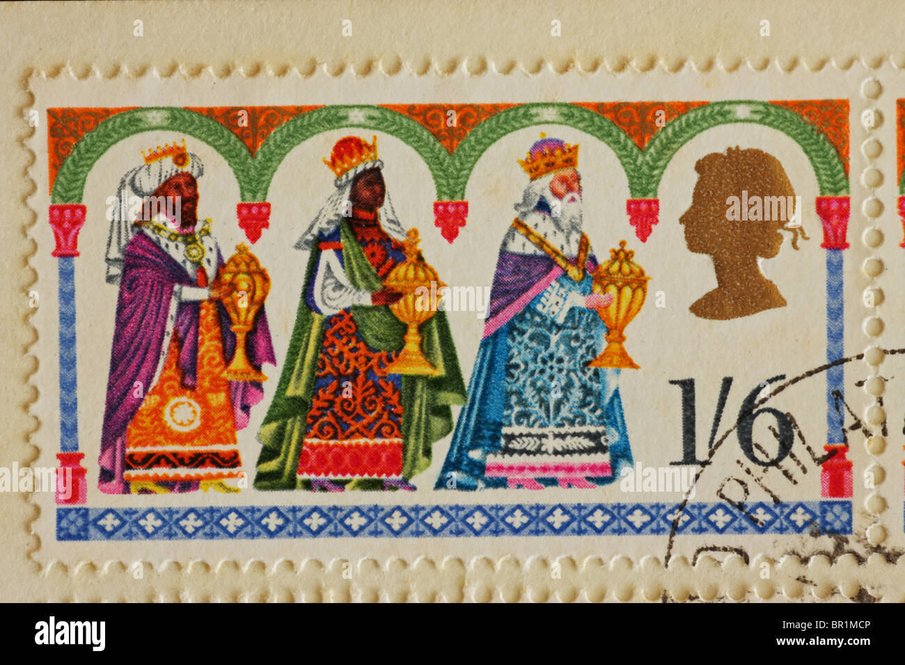 1969 UK Christmas Stamp The Three Kings Stock Photo - Alamy