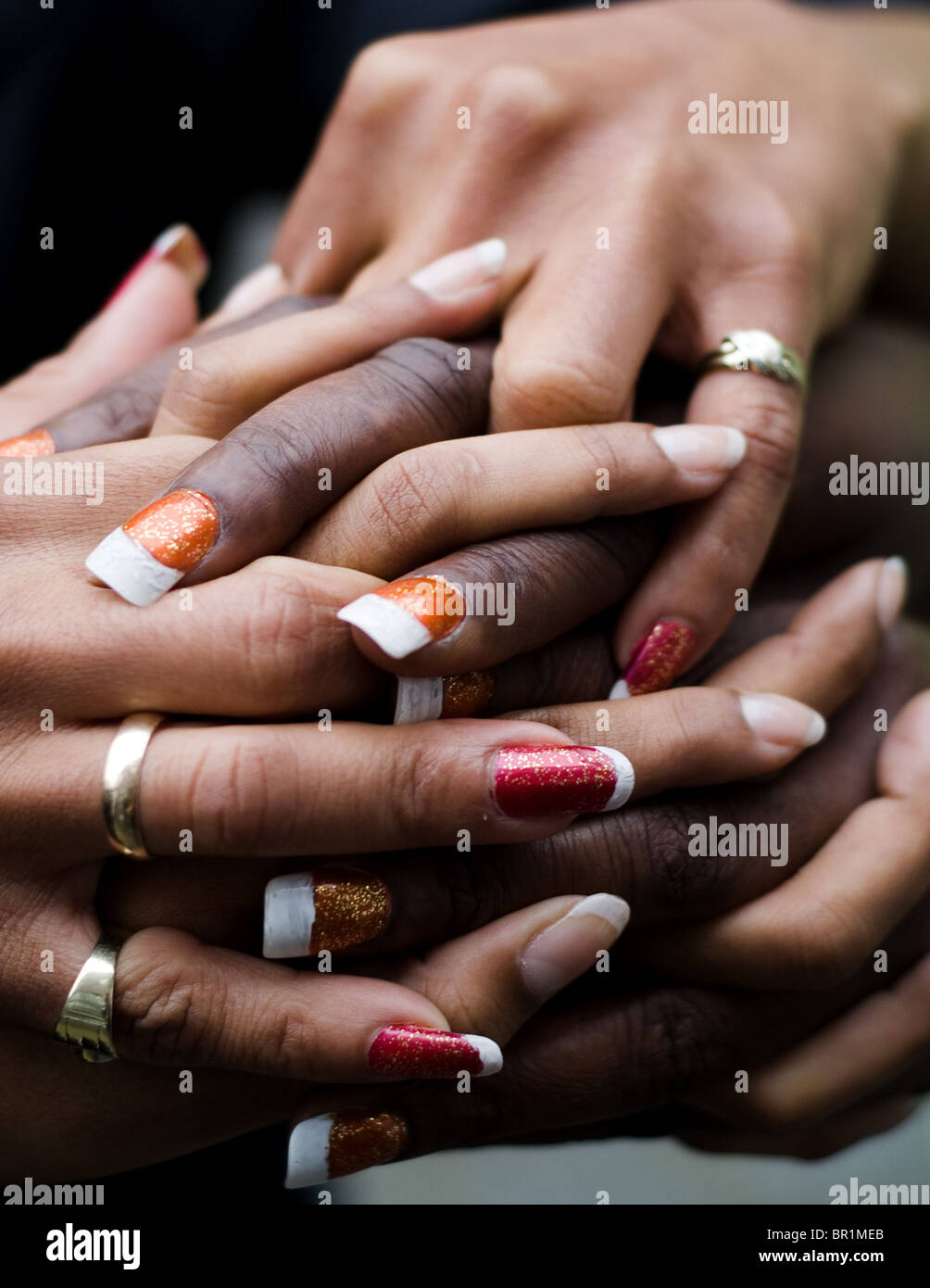 Female hands red fingernails hi-res stock photography and images - Alamy