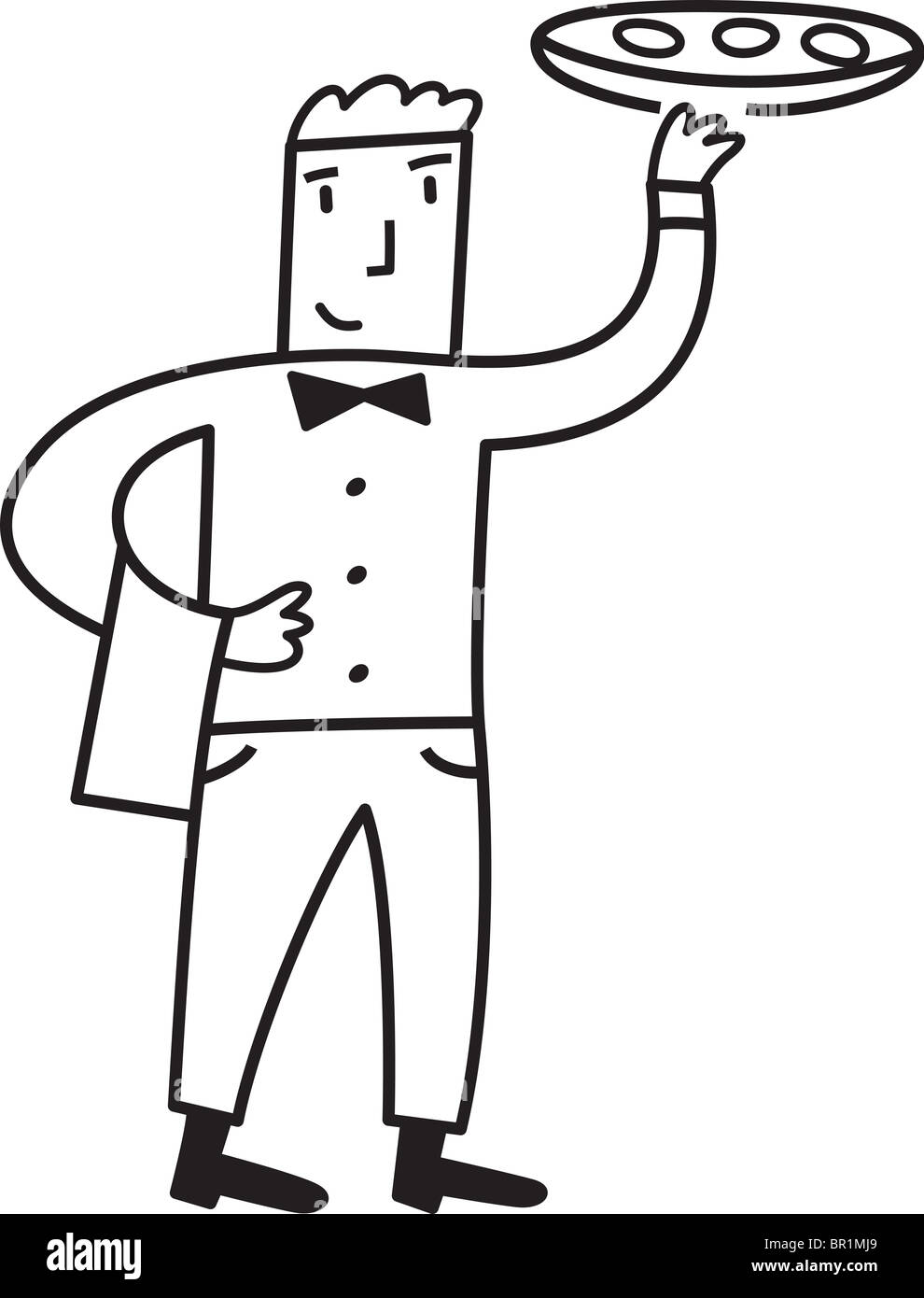 Waiter drawing hi-res stock photography and images - Alamy