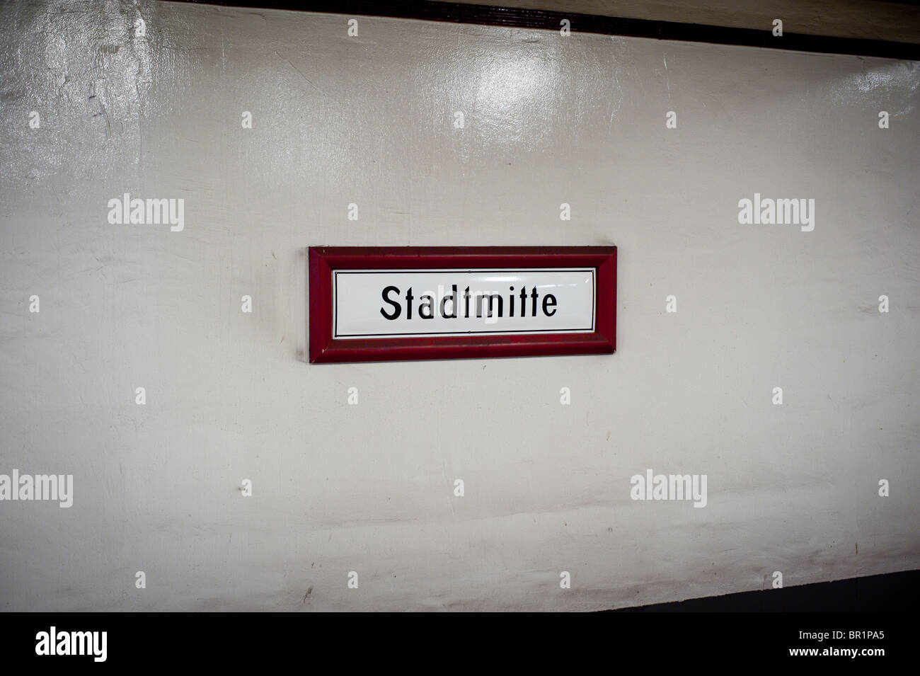 Stadtmitte Subway sign Stock Photo - Alamy