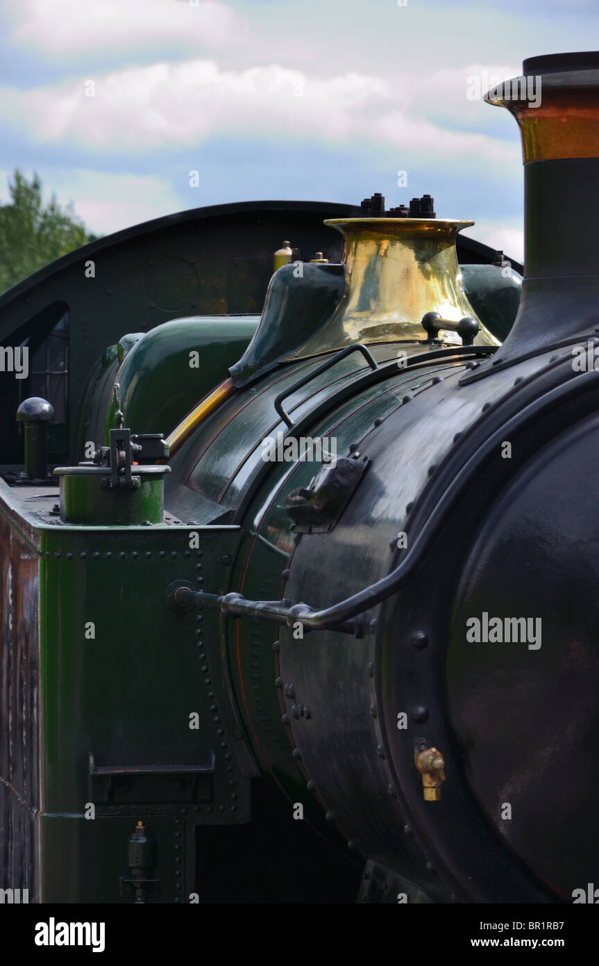 Looking along an 0-6-2 GWR Side Tank locomotive Stock Photo - Alamy