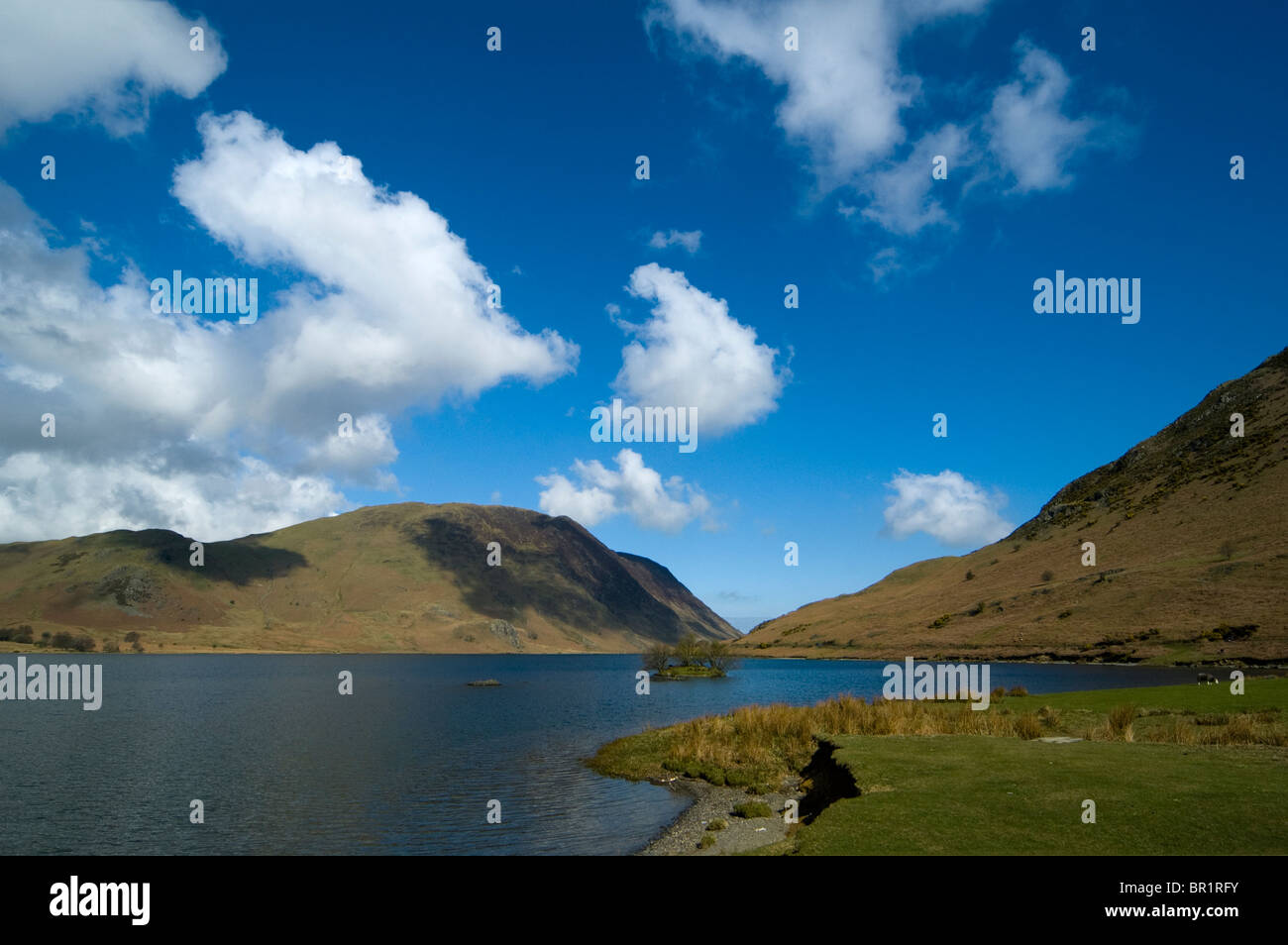 Mellbreak over Crummock Water, Lake District, Cumbria, England, UK ...