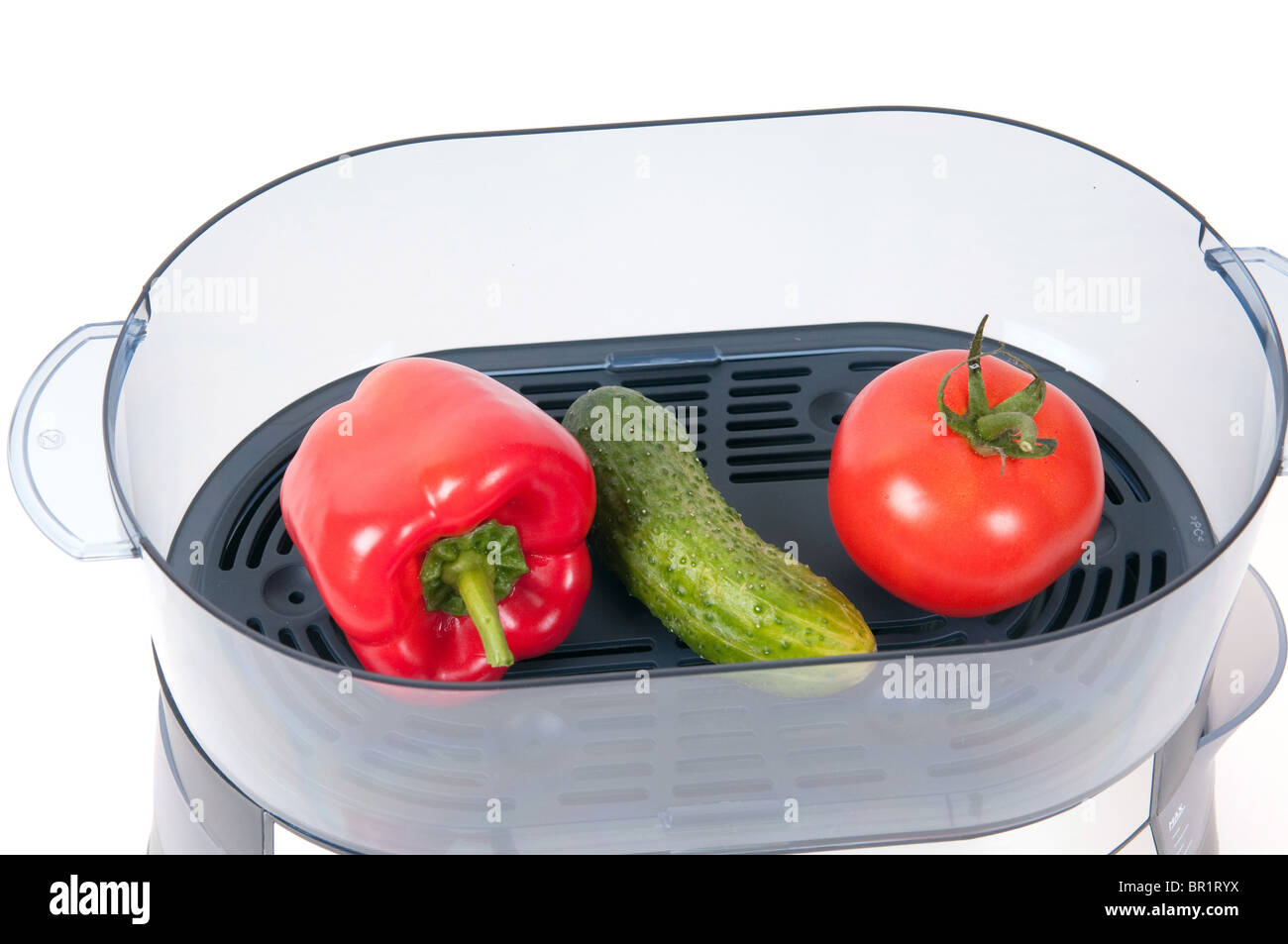 modern electric steamer on a white background Stock Photo - Alamy