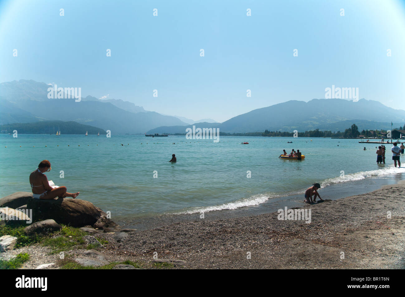 Annecy lake swimming hi-res stock photography and images - Alamy