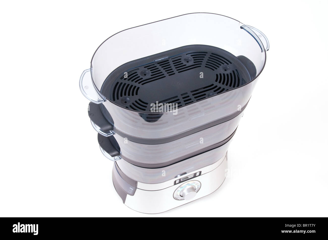 modern electric steamer on a white background Stock Photo - Alamy