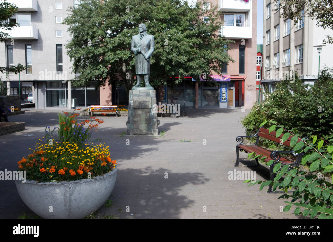 Skuli Magnusson Statue, Old Reykjavik, Iceland Stock Photo - Alamy