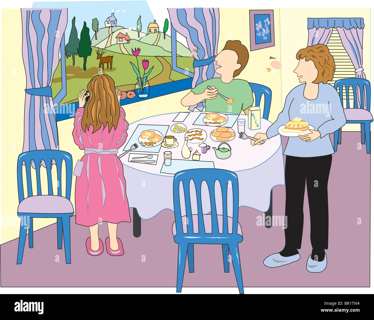Family Breakfast Clipart