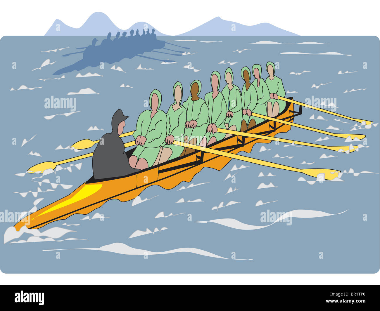 Rowing oar drawing hi-res stock photography and images - Alamy