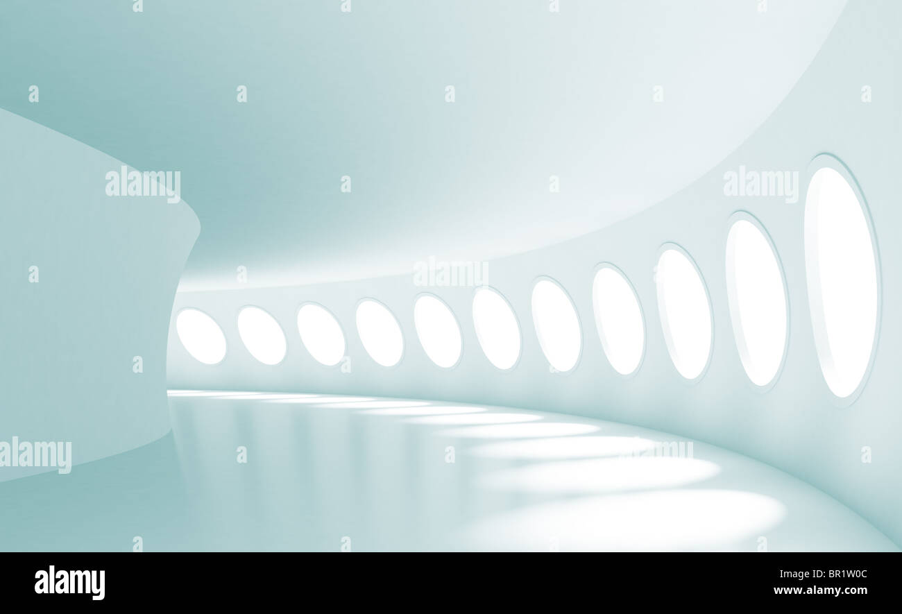 Modern Hall Building. Abstract Architecture Background. 3d Illustration ...