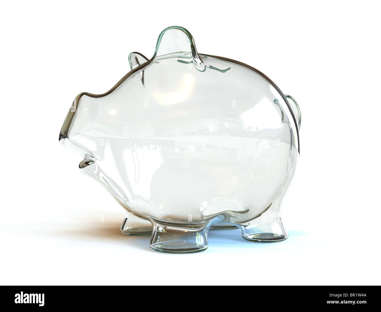 Empty transparent glass pig bank hi-res stock photography and images ...
