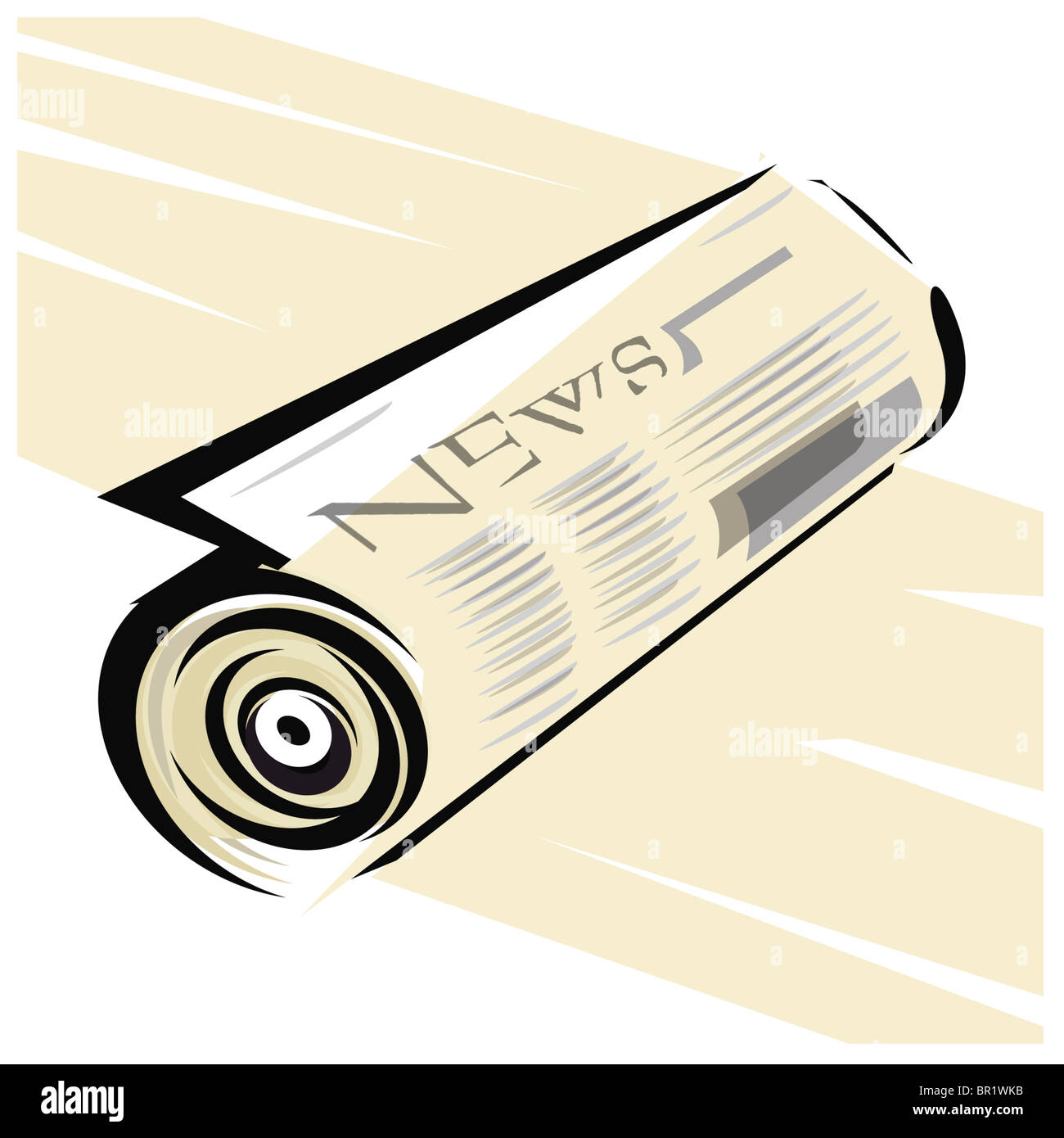 Rolled Up Newspaper Clip Art