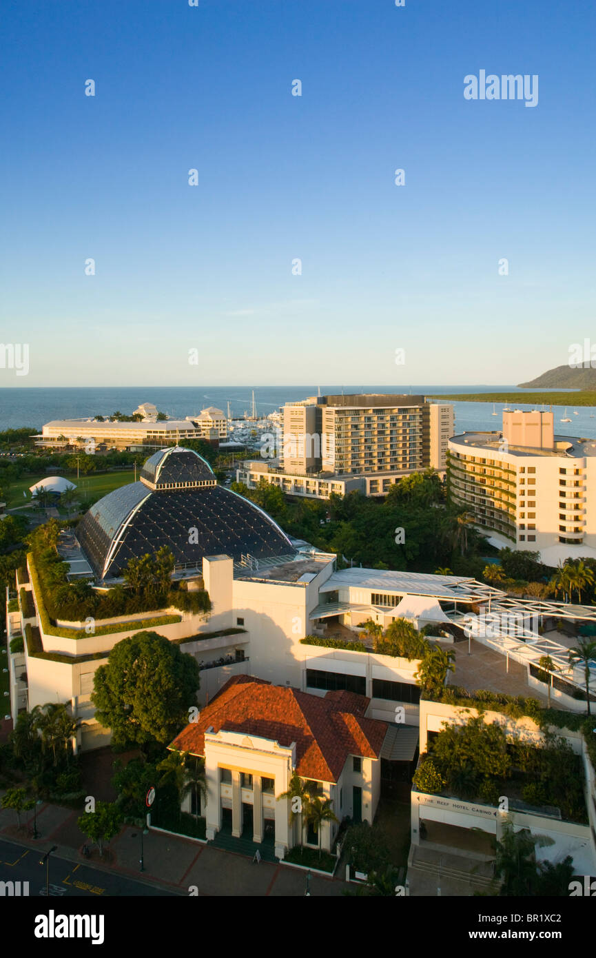 Australia, Queensland, North Coast, Cairns. Sunset View of Waterfront ...