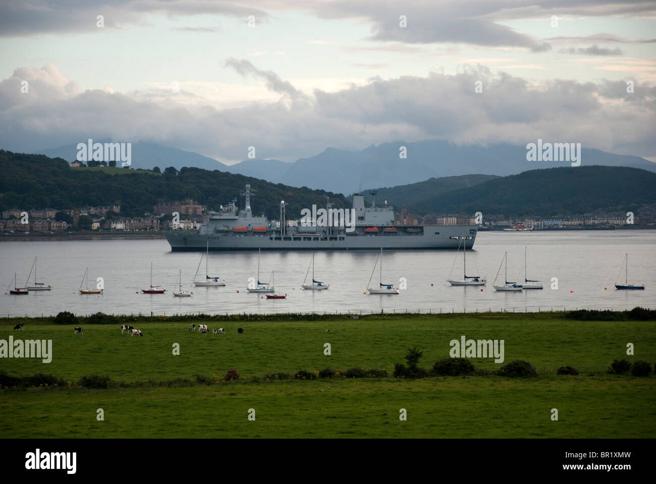 R.F.A. Fleet Replenishment Ship Fort George A388 Firth of Clyde Estuary ...