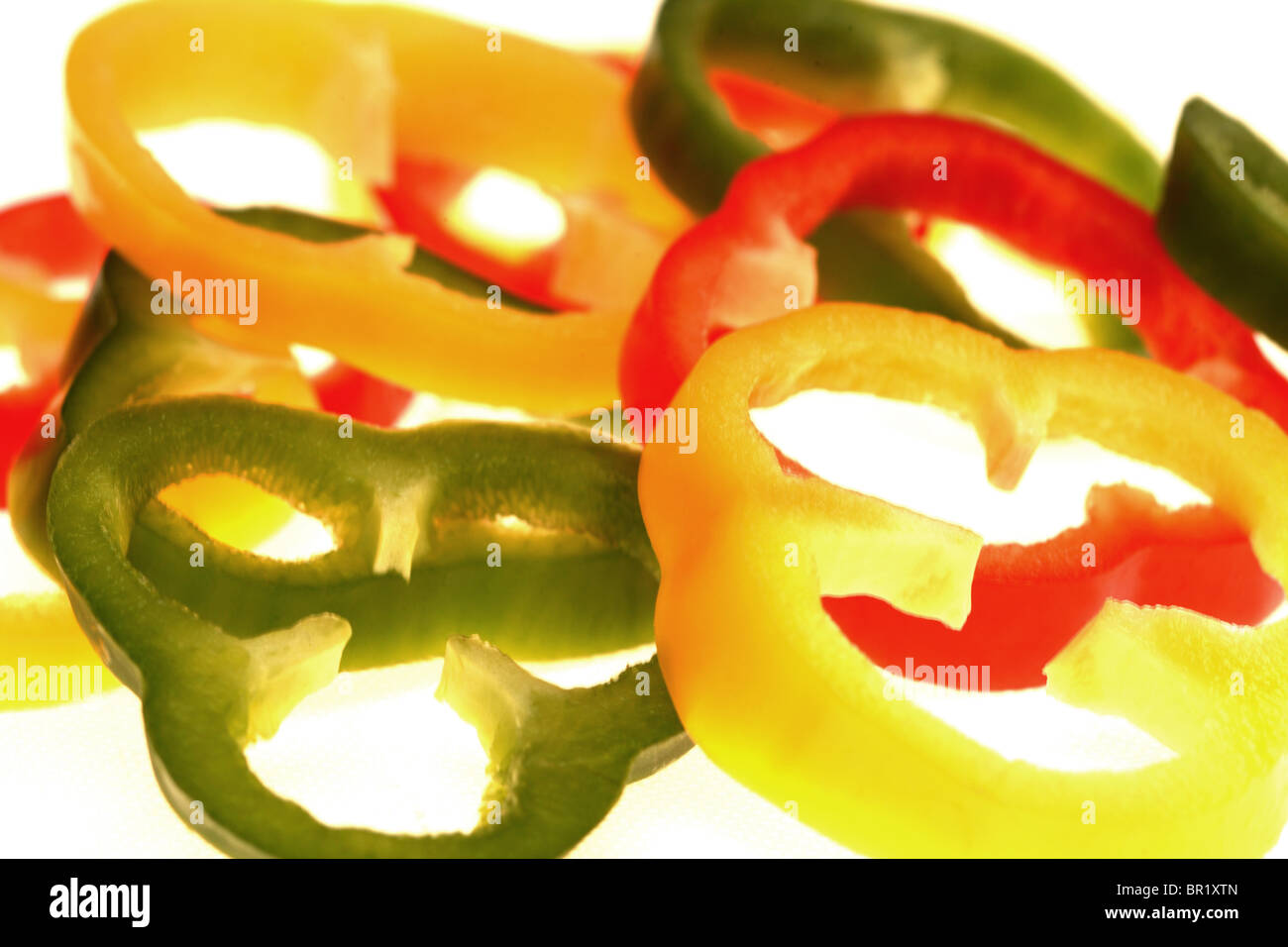Sliced Mixed Peppers Stock Photo - Alamy