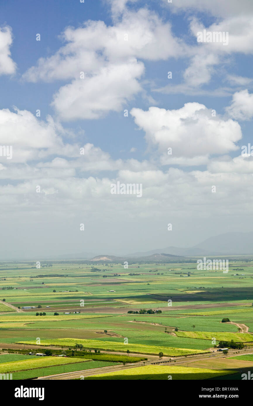 Australia, Queensland, North Coast, Inkerman. Coastal Plains from Mt ...