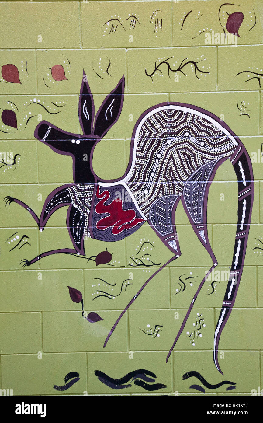 Australia, Queensland, North Coast, Kuranda. Aboriginal Wall Art Stock ...