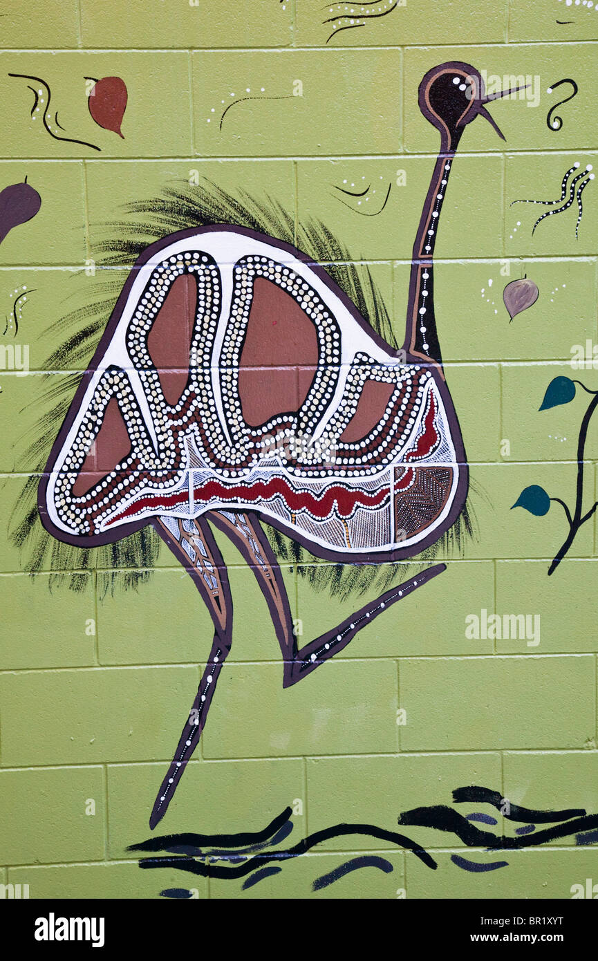 Australia, Queensland, North Coast, Kuranda. Aboriginal Wall Art Stock ...