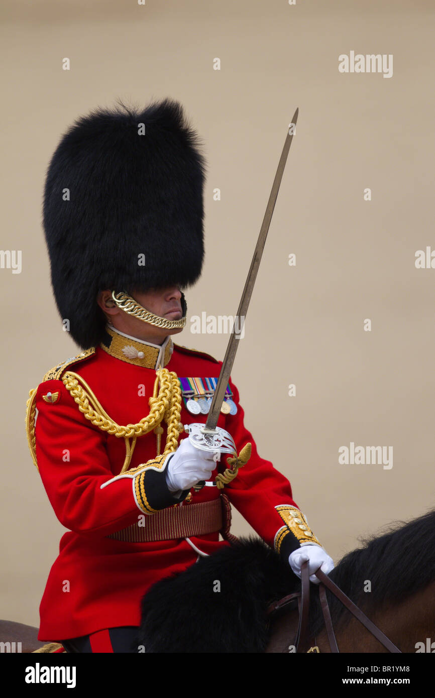 'Roly' Walker, Field Officer, commanding the parade. "Trooping the ...