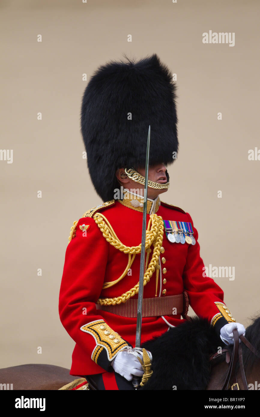'Roly' Walker, Field Officer, commanding the parade. "Trooping the ...