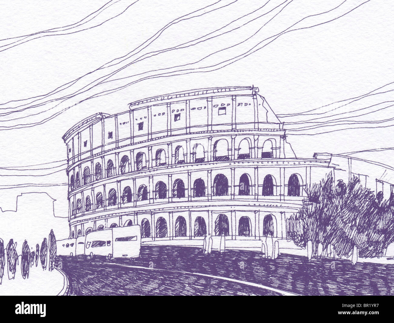 Painting Of The Colosseum High Resolution Stock Photography and Images ...