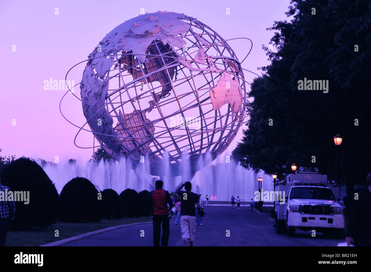 Steel globe from the 1964 World's Fair Corona Park, Flushing Meadows ...