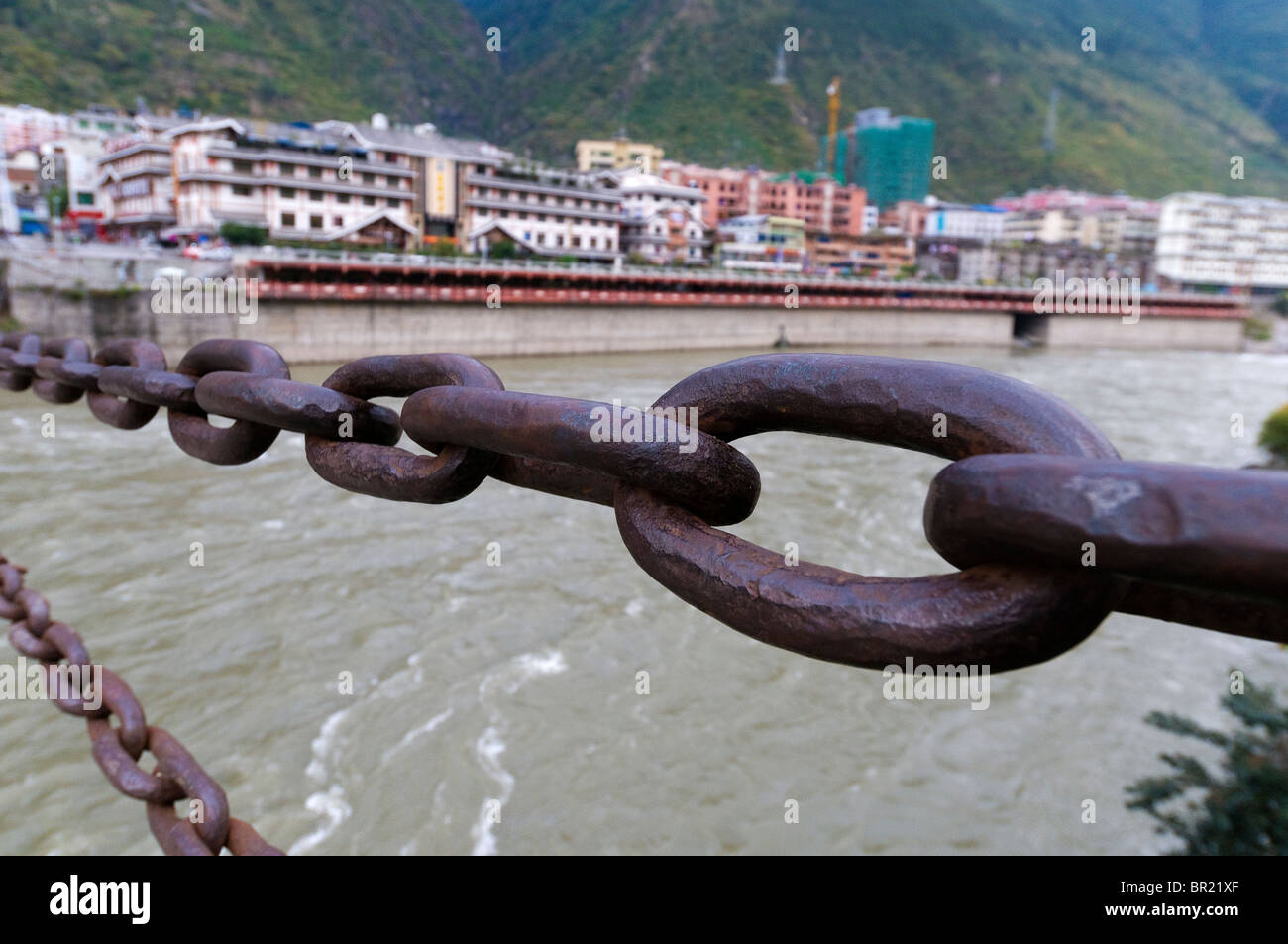 Historic chain suspension bridge over Dadu River captured by Red Army ...