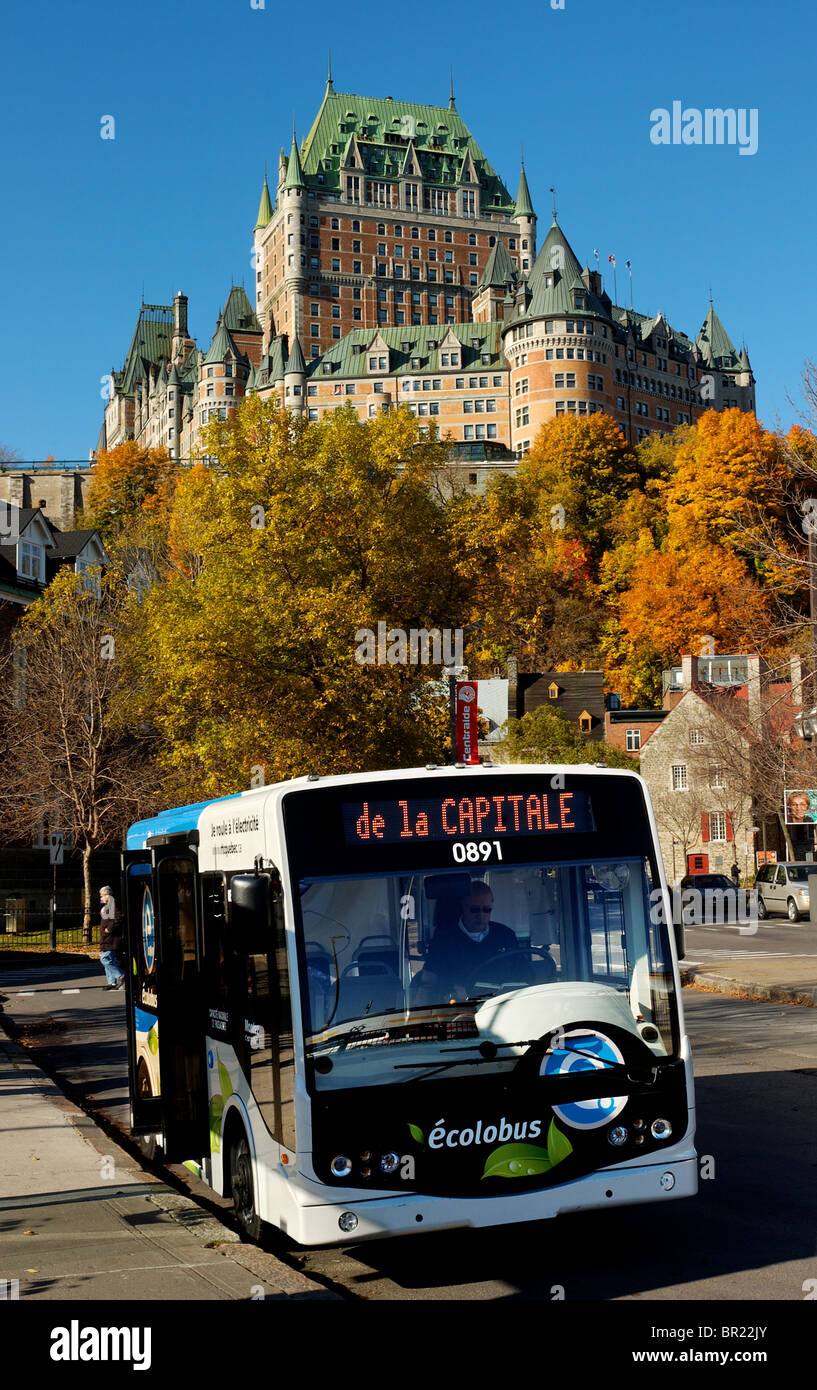 An all electric bus in Quebec City Stock Photo - Alamy