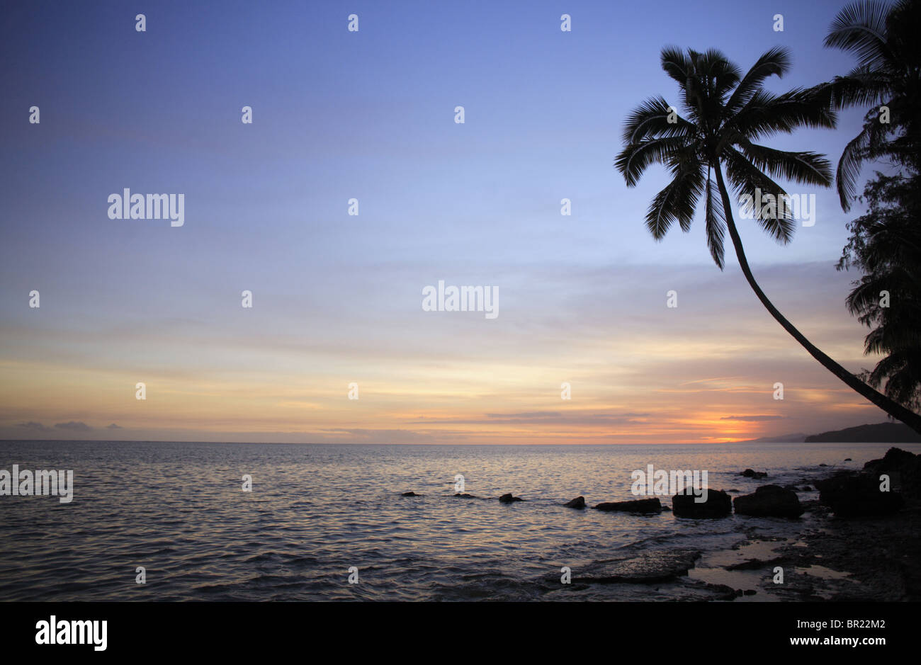 Sunset at Fiji Stock Photo - Alamy