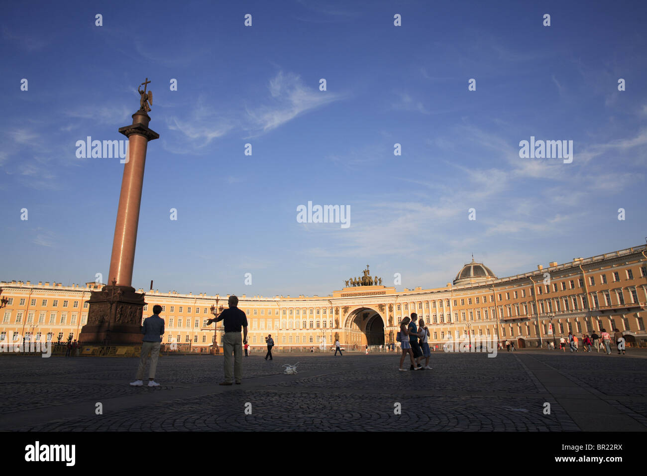 Alexander Column, Palace Square, Saint Petersburg, Russia Stock Photo ...