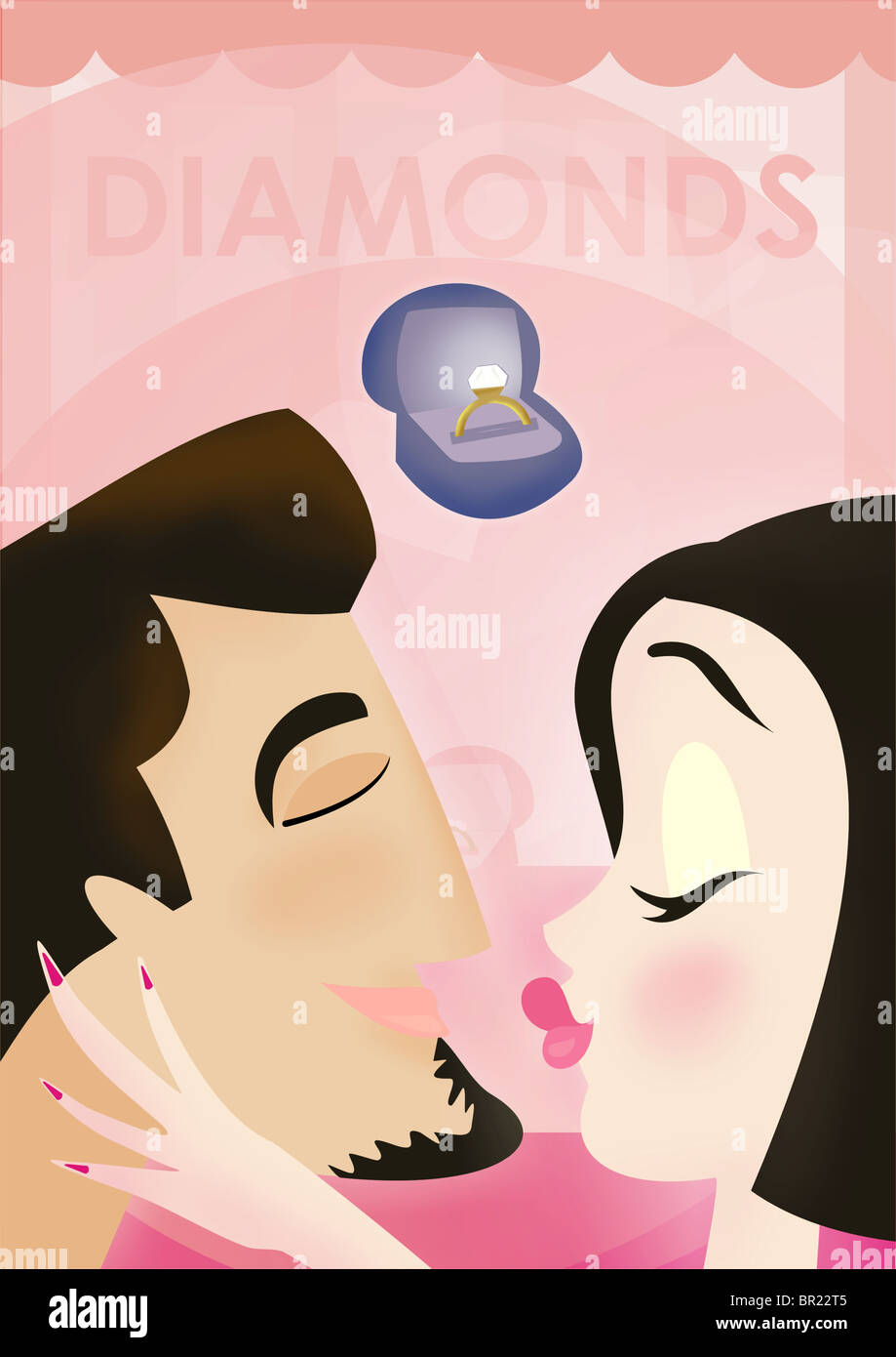 Engagement cartoons hi-res stock photography and images - Alamy