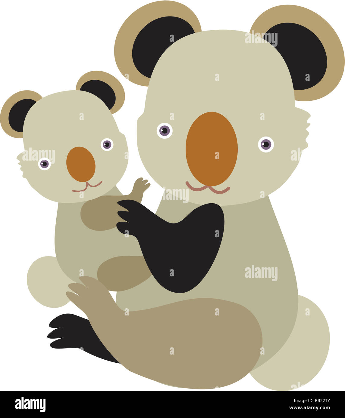 A mother and child pair of koala bears Stock Photo - Alamy