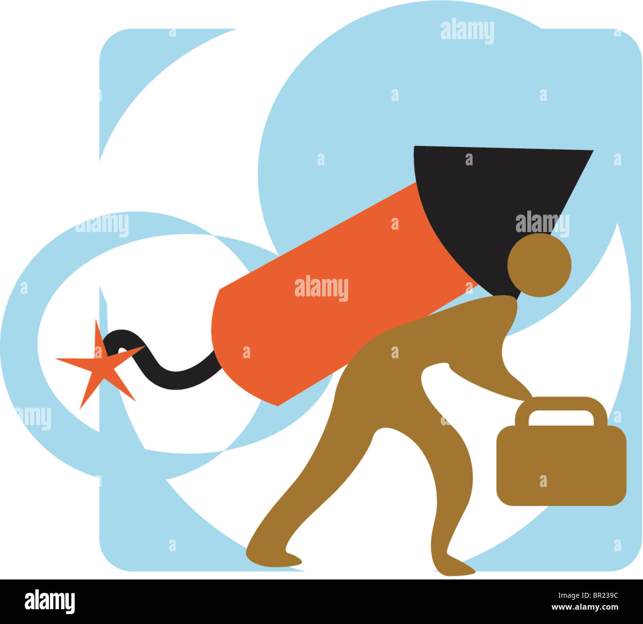 A person carrying an explosive Stock Photo - Alamy