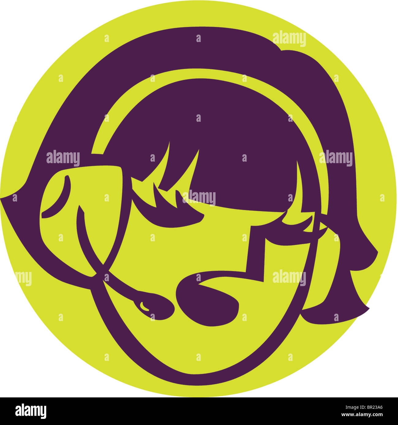 A drawing of a call center operator Stock Photo - Alamy